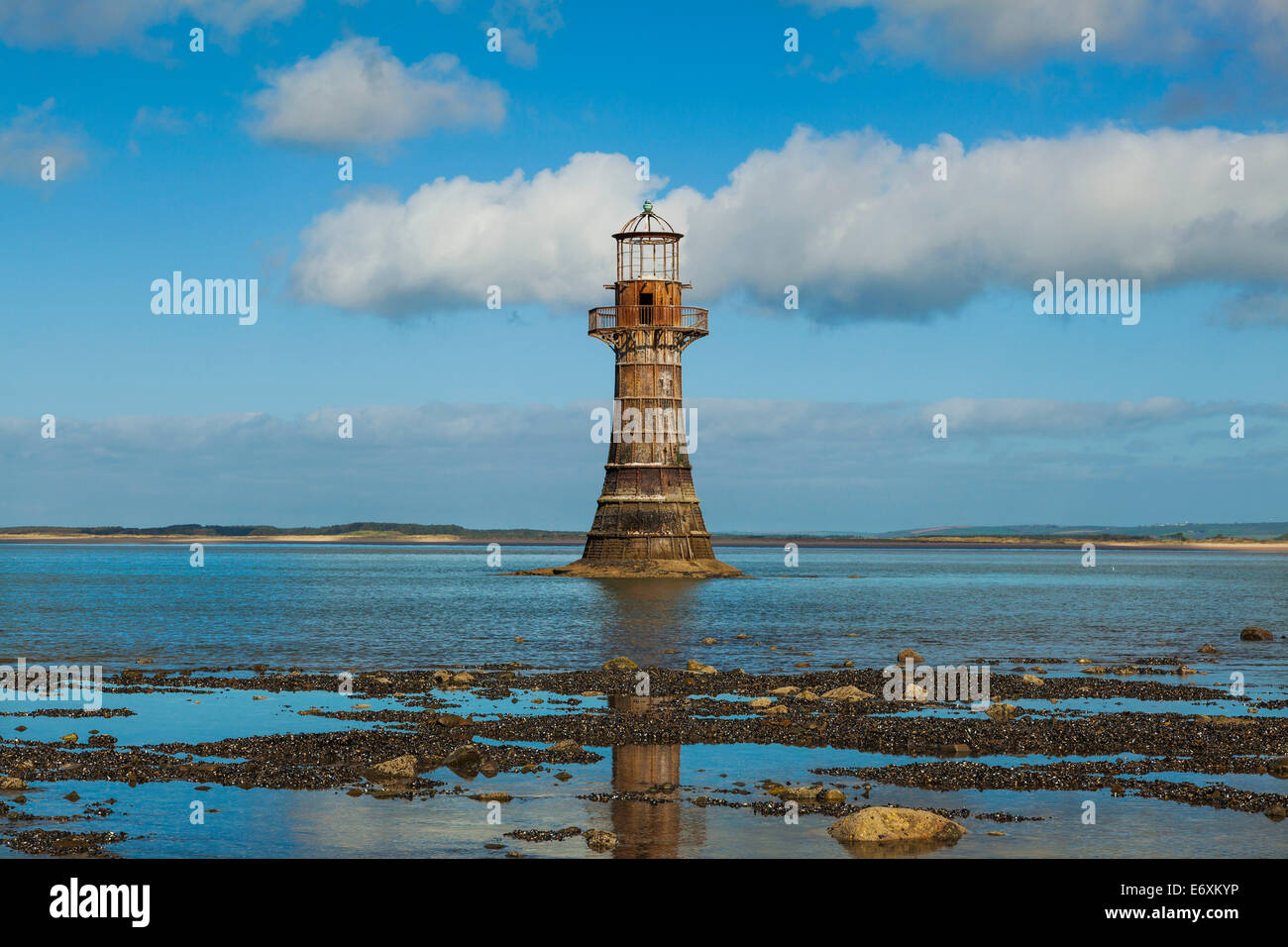 Whiteford Lighthouse, Whiteford Sands, Gower, Wales, U.K Stock Photo ...