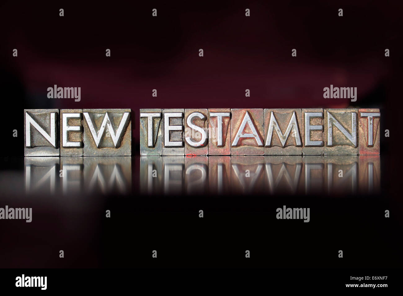 The word New Testament written in vintage letterpress type Stock Photo ...