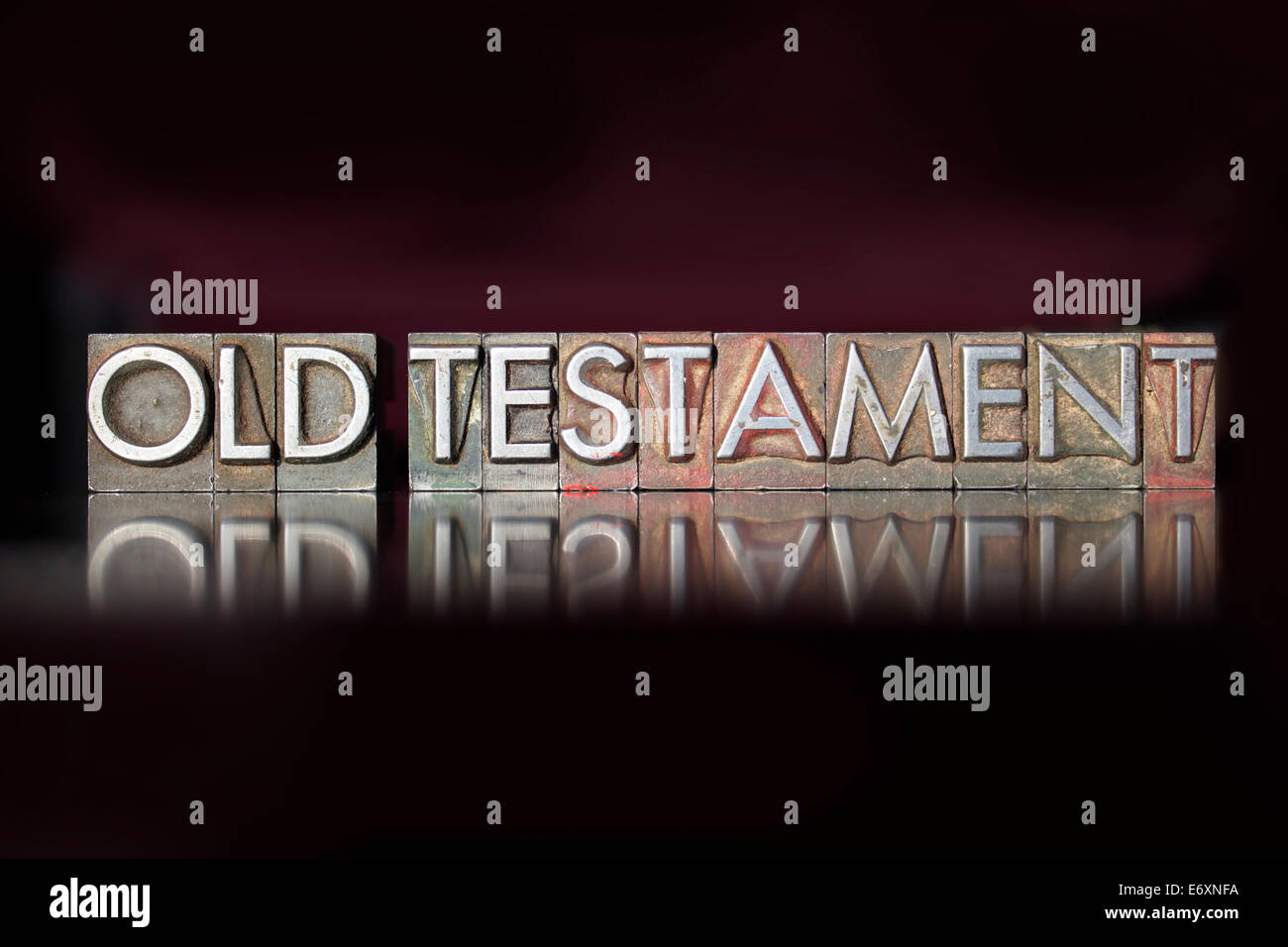 The words Old Testament written in vintage letterpress type Stock Photo ...