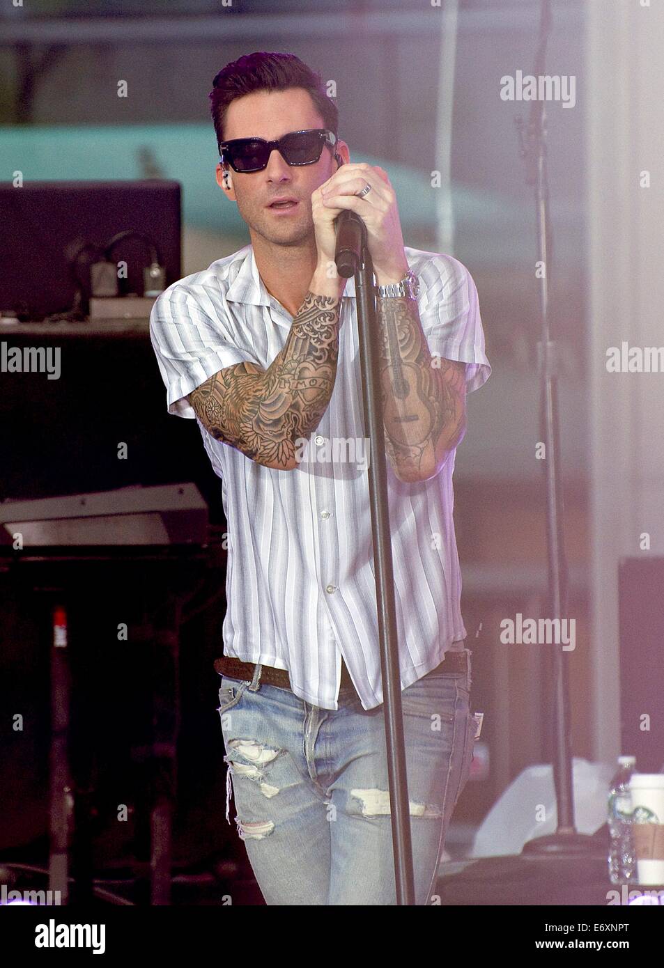 New York, NY, USA. 1st Sep, 2014. Adam Levine on stage for NBC TODAY ...