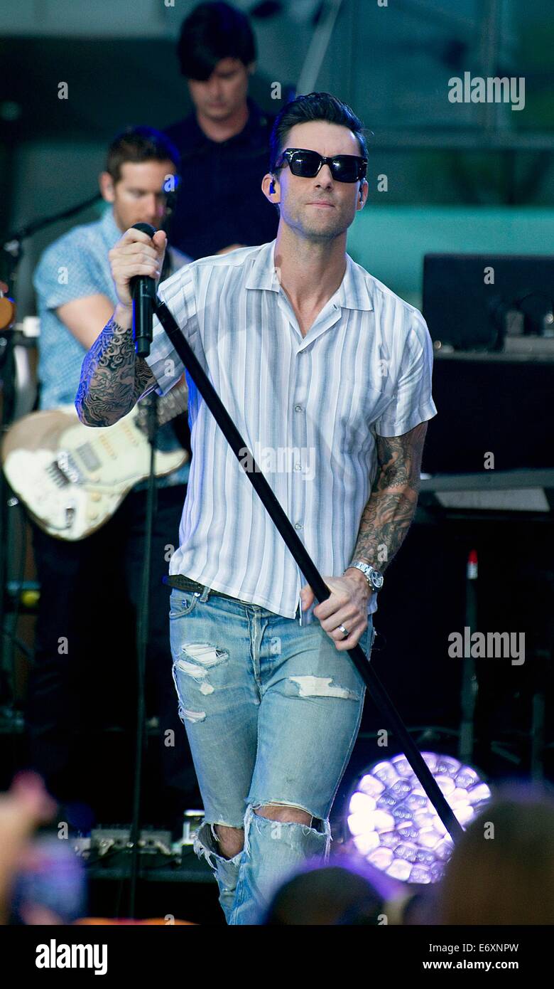 New York, NY, USA. 1st Sep, 2014. Adam Levine on stage for NBC TODAY ...