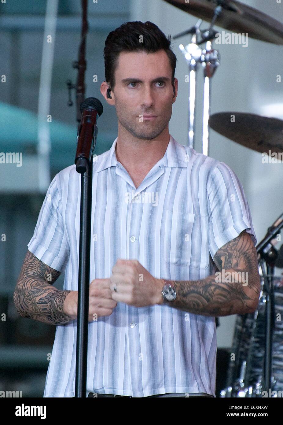New York, NY, USA. 1st Sep, 2014. Adam Levine on stage for NBC TODAY ...