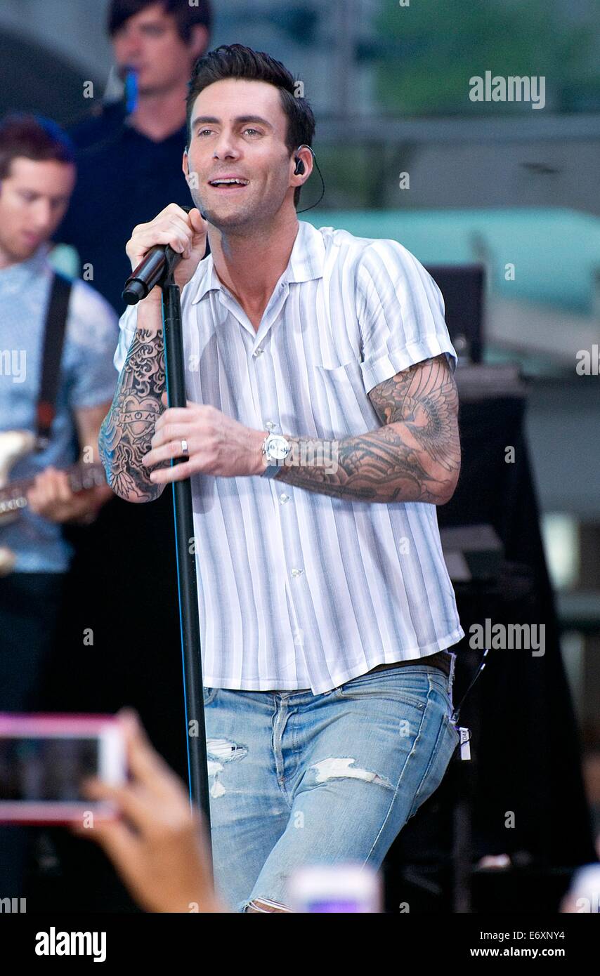 New York, NY, USA. 1st Sep, 2014. Adam Levine on stage for NBC TODAY ...