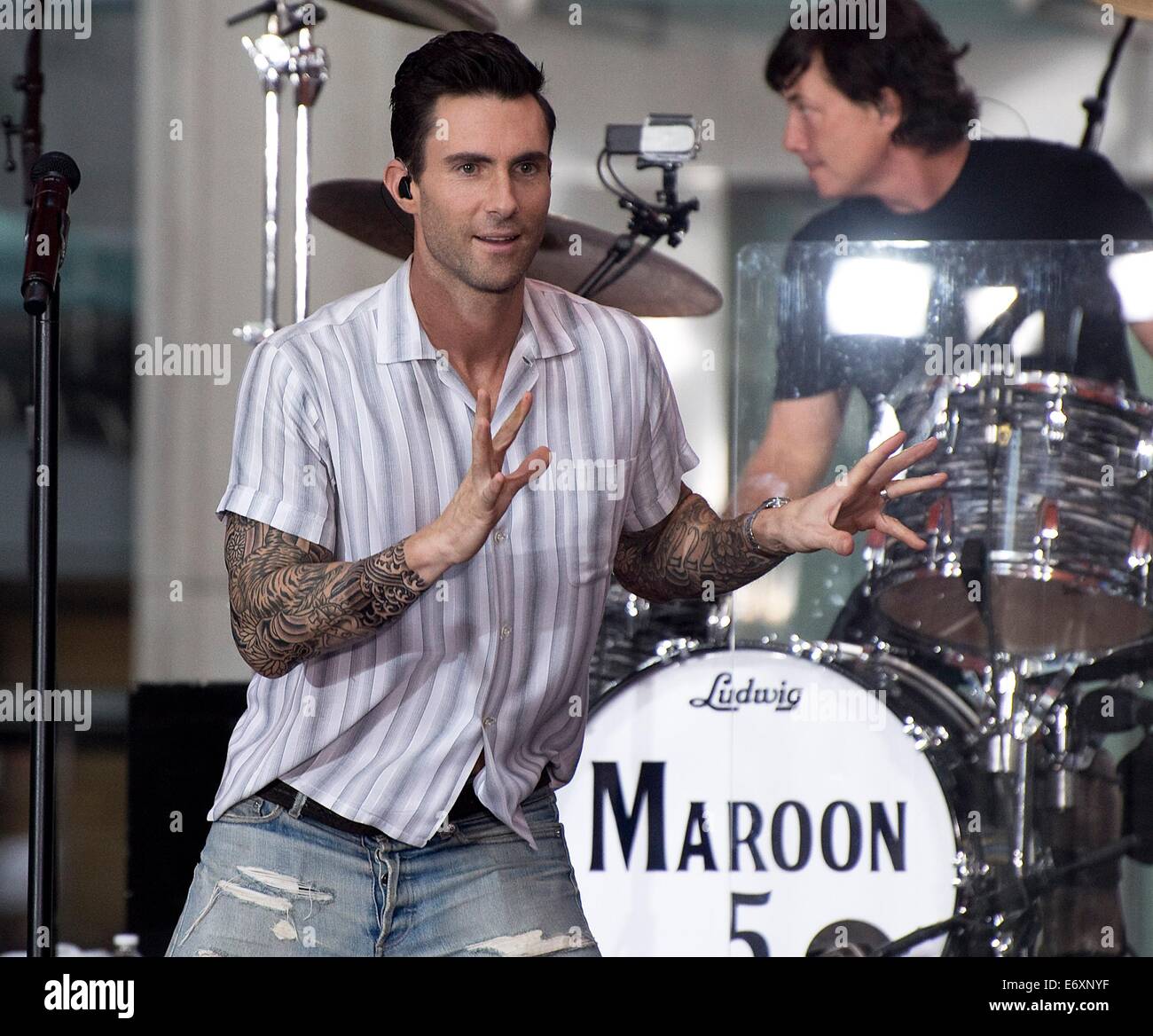 New York, NY, USA. 1st Sep, 2014. Adam Levine on stage for NBC TODAY ...