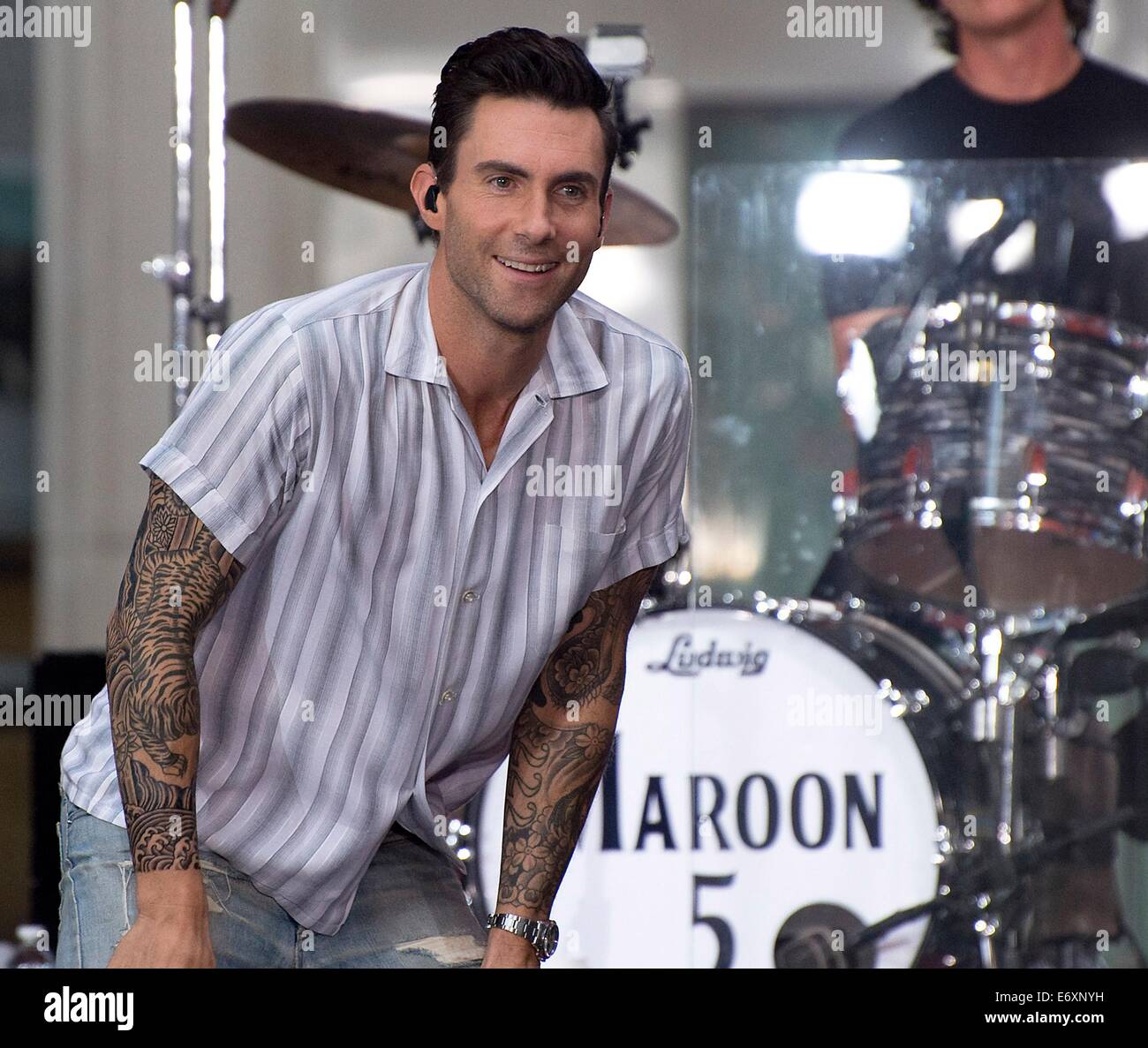 New York, NY, USA. 1st Sep, 2014. Adam Levine on stage for NBC TODAY ...