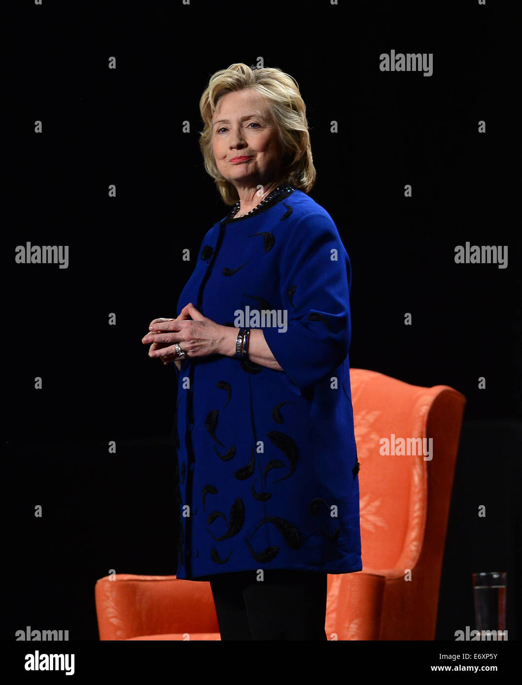 Hillary Clinton speaks during an event at the University of Miami ...