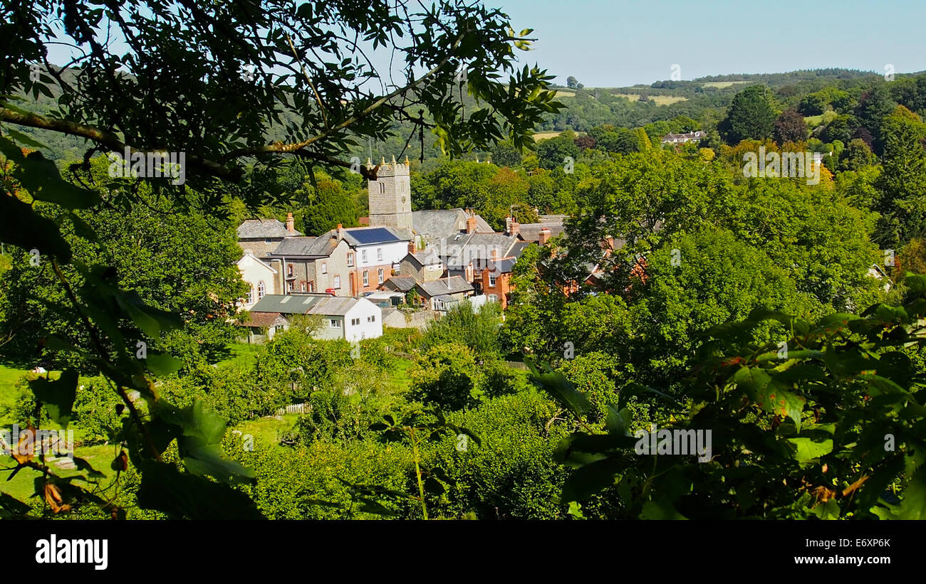 lustleigh village Devon Stock Photo - Alamy