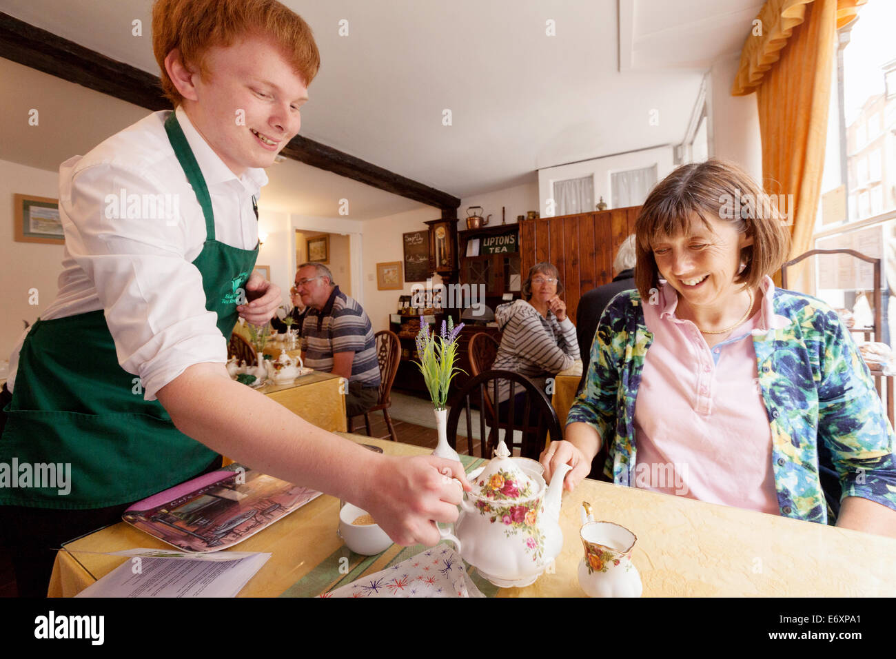 Tea service waiter hi-res stock photography and images - Alamy