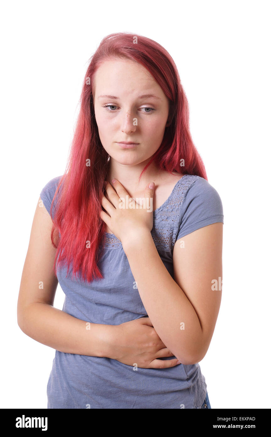 sad young woman feeling emotional Stock Photo - Alamy