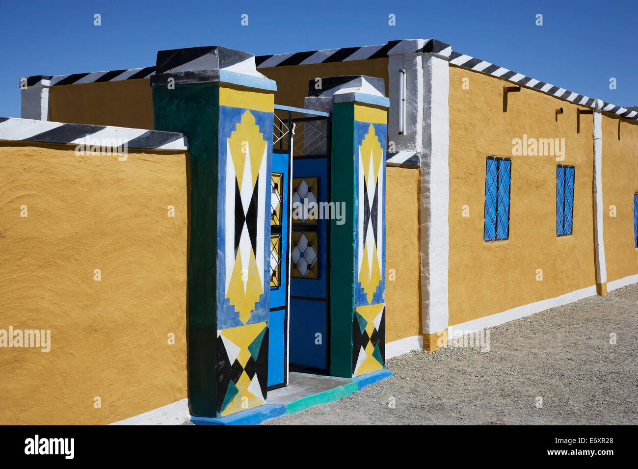 Colorful gate, Dongola, Northern, Sudan Stock Photo - Alamy