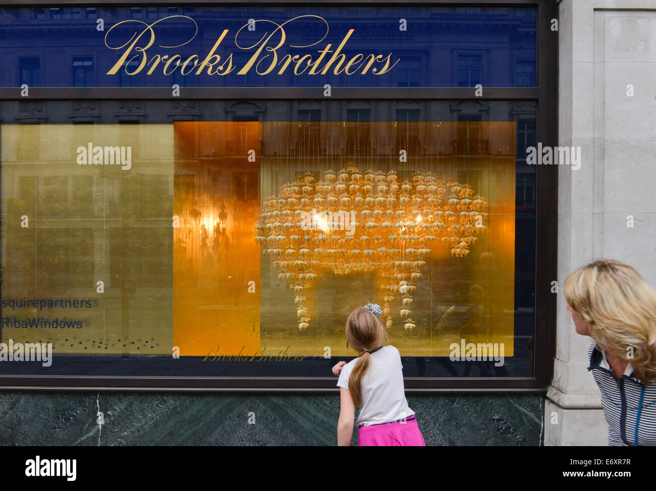 Regent Street, London, UK. 1st September 2014. The window of Brooks ...