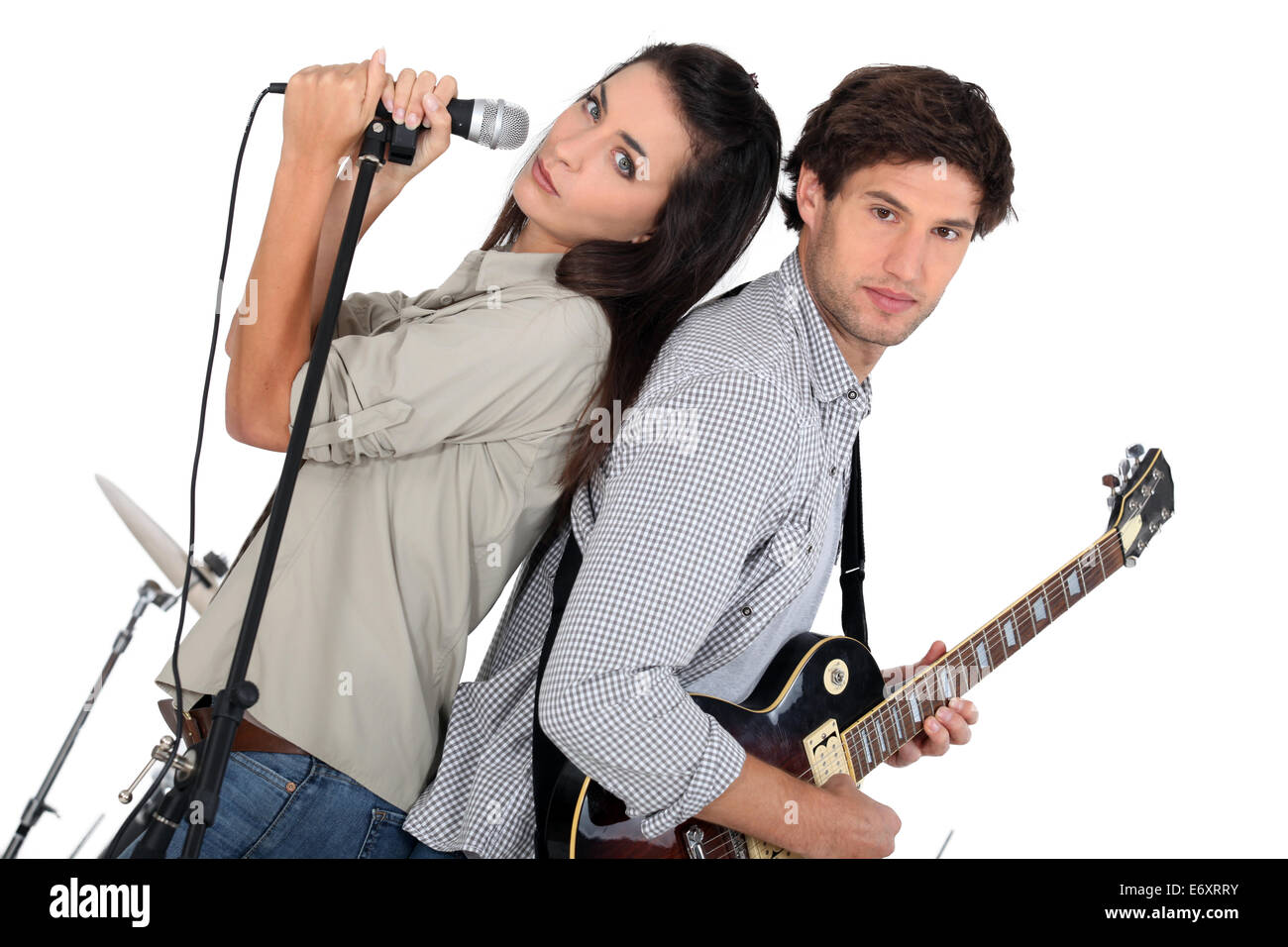 Rock band woman posing hi-res stock photography and images - Alamy