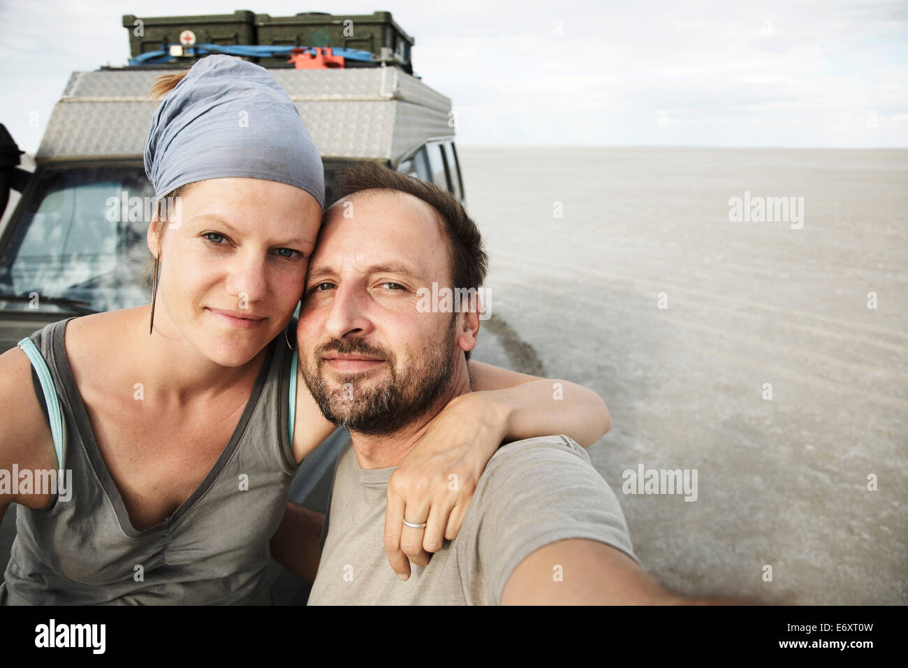 Couple posing in front off road hi-res stock photography and images - Alamy