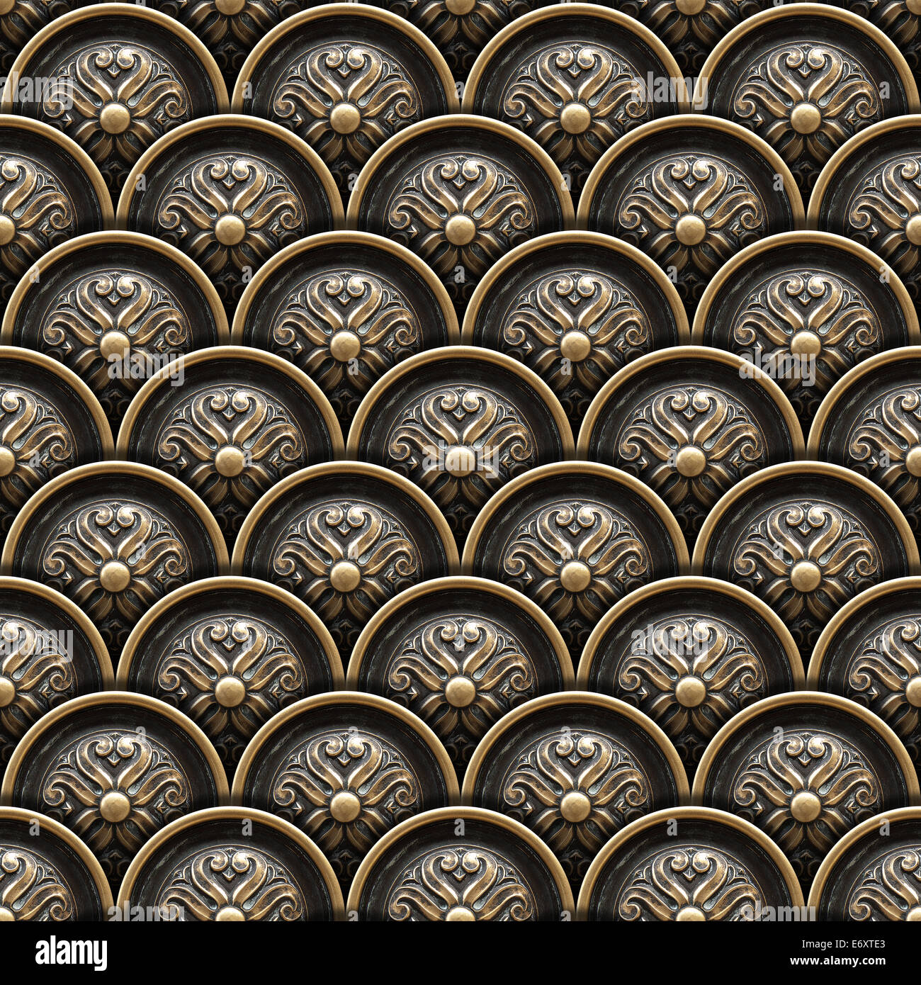 Brass Background with Classic Ornament Stock Photo - Alamy