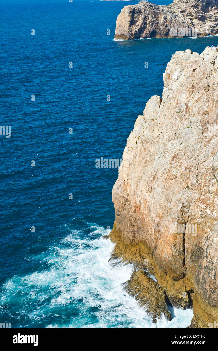 View from the lighthouse at Cabo Sao Vincente Algarve Portugal along ...