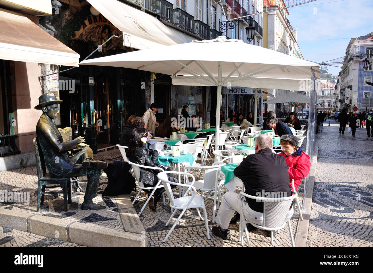 Art Nouveau 'A Brasileira' Cafe, Rua Garrett, Chiado District, Lisbon ...