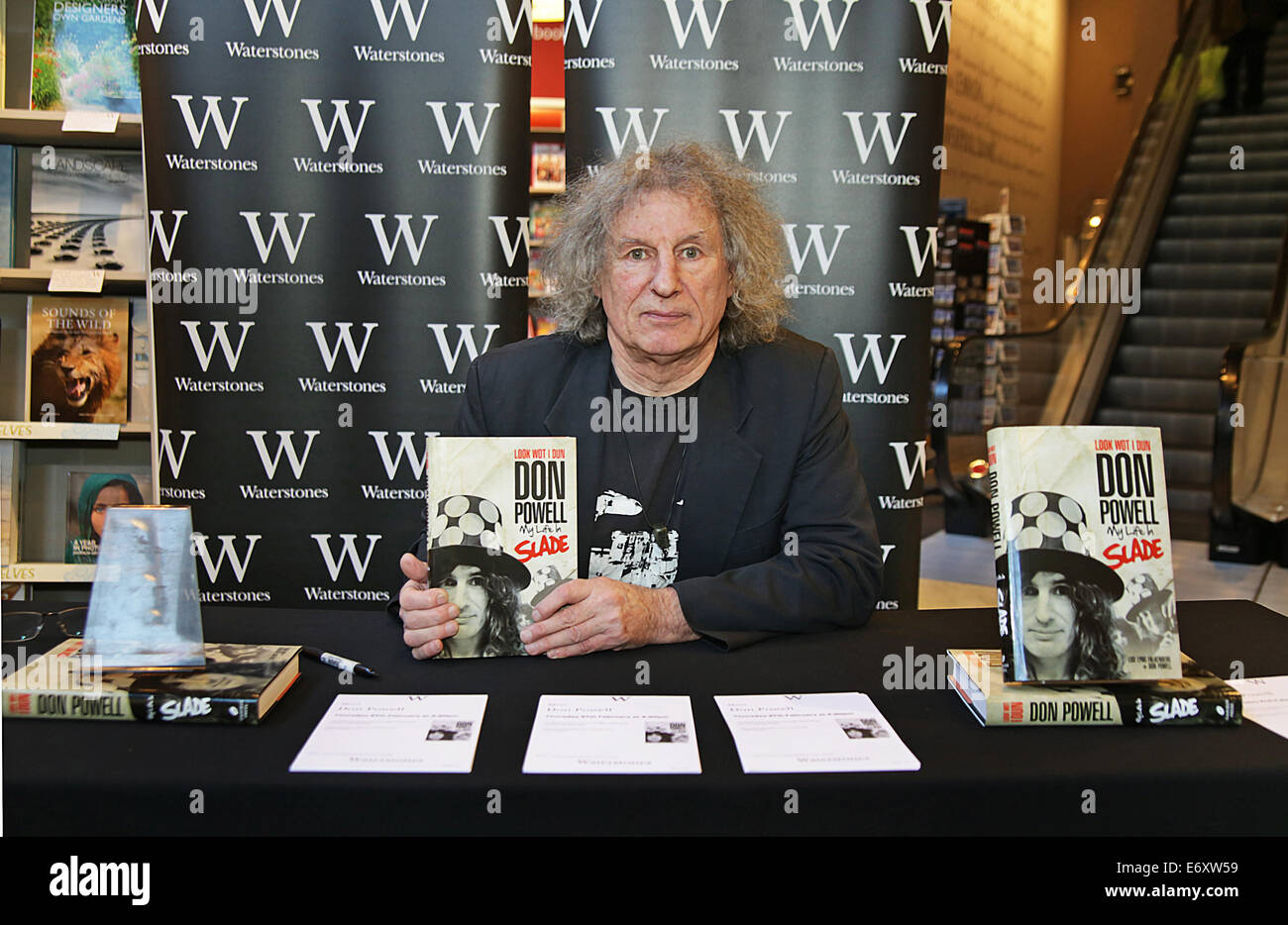 Don Powell of Slade signs copies of his new book 'Look Wot I Dun' at ...