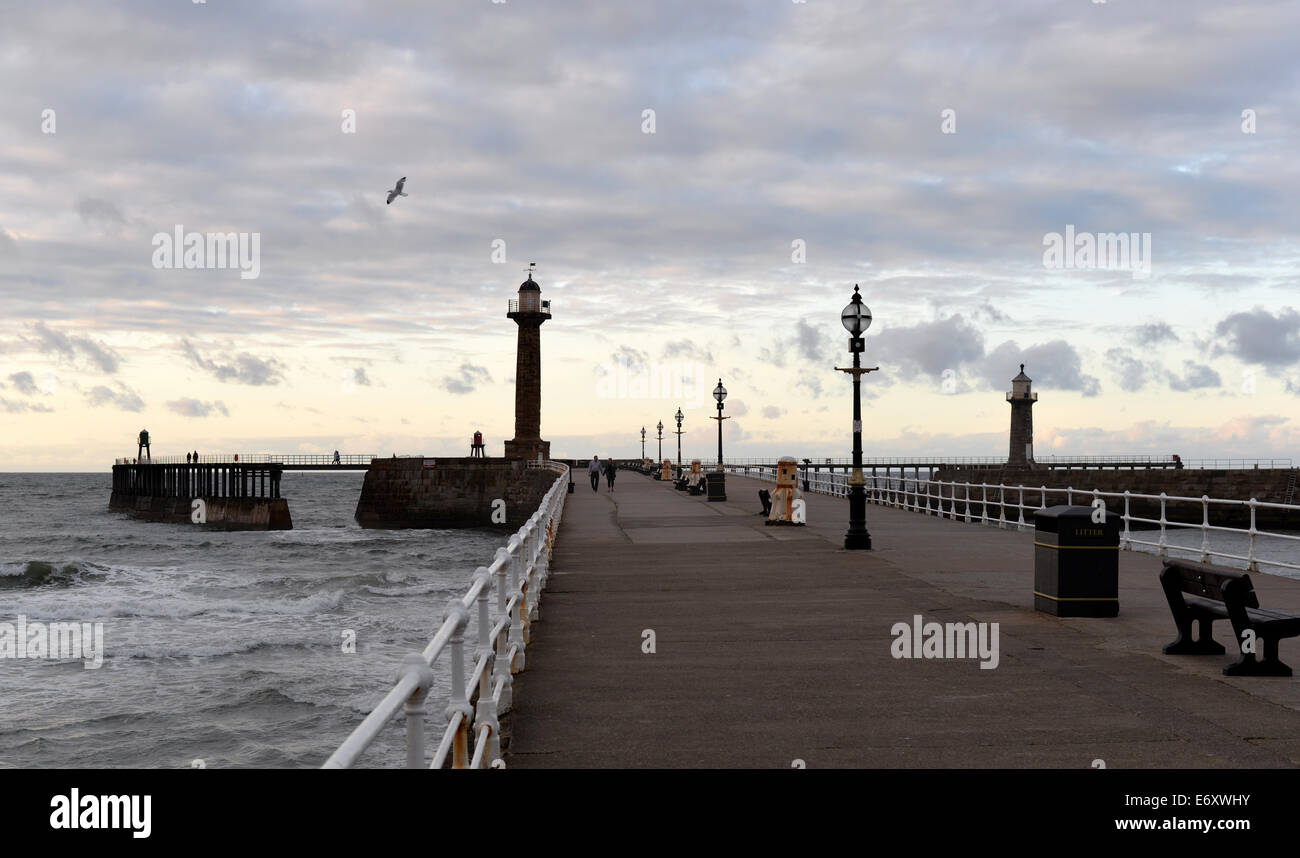 Whitby breakwater hi-res stock photography and images - Alamy