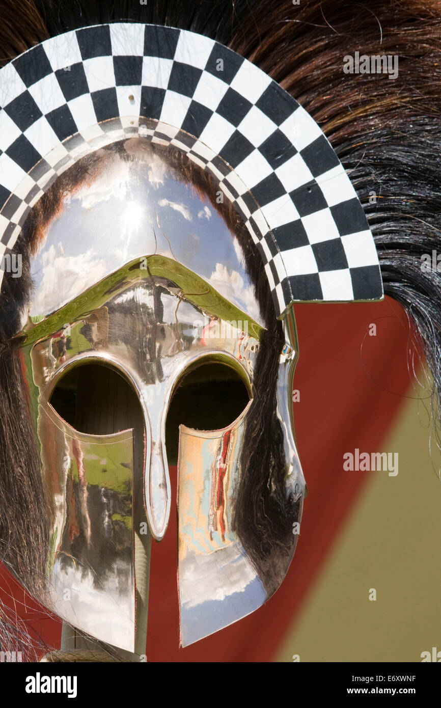 Ancient Greek Soliders helmet at Military Odyssey Show, Detling, Kent ...