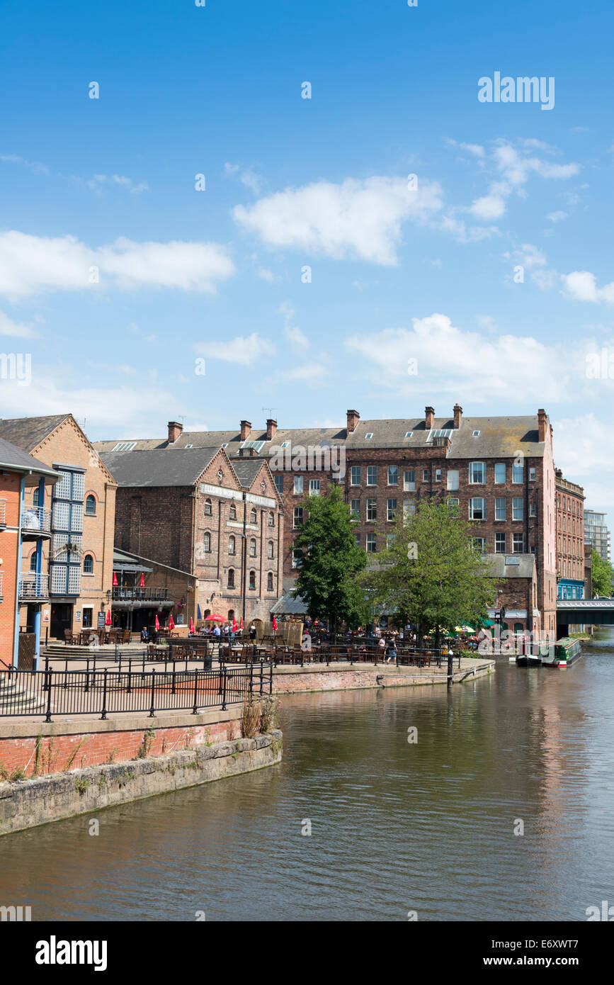The canal waterfront, Nottingham, Nottinghamshire, England, UK Stock ...