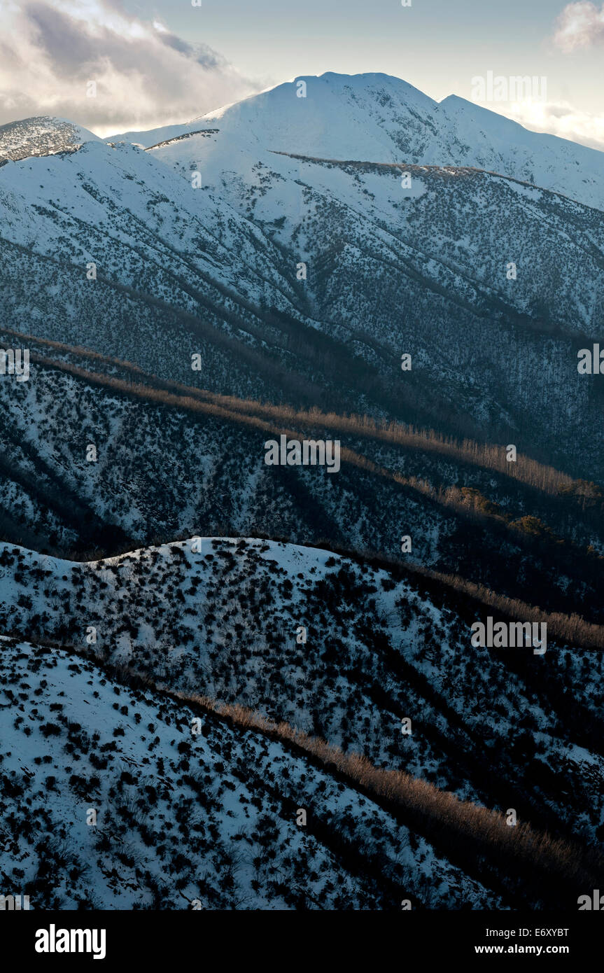 View from Great Alpine Road to Mt. Feathertop, Alpine National Park ...