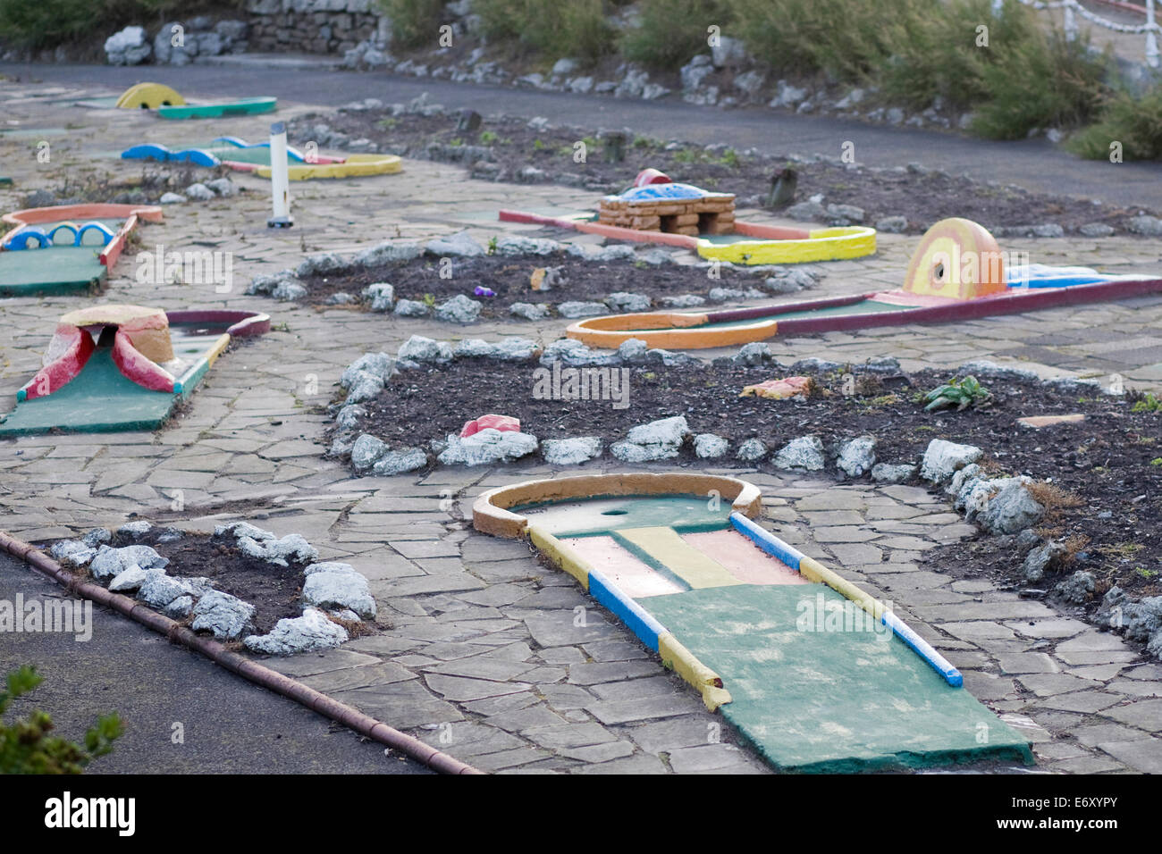 crazy golf course in Blackpool England Stock Photo - Alamy