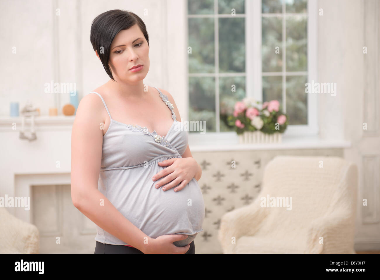 Pregnant woman expecting her baby Stock Photo - Alamy