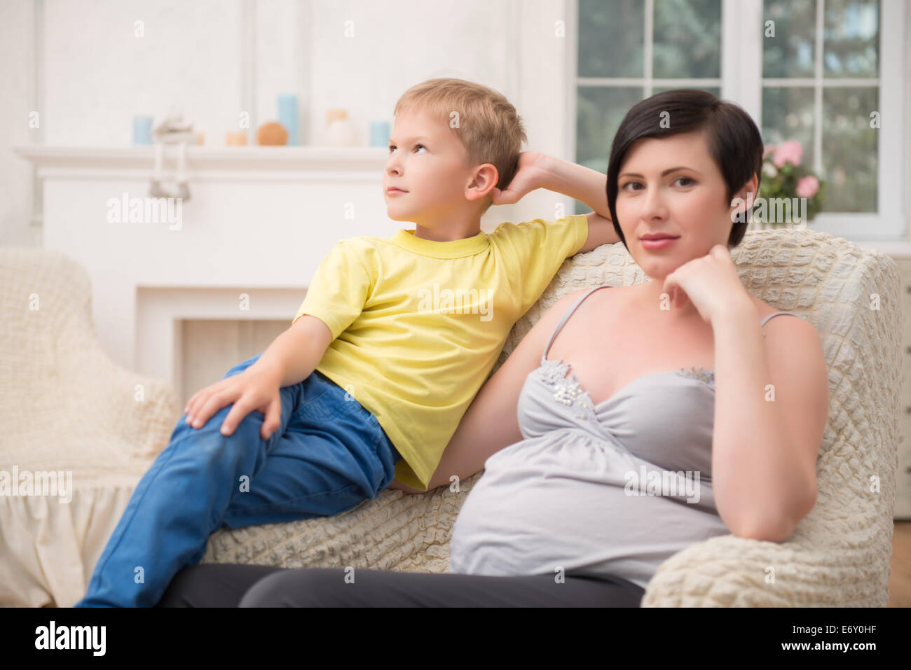 Pregnant woman expecting her baby Stock Photo - Alamy