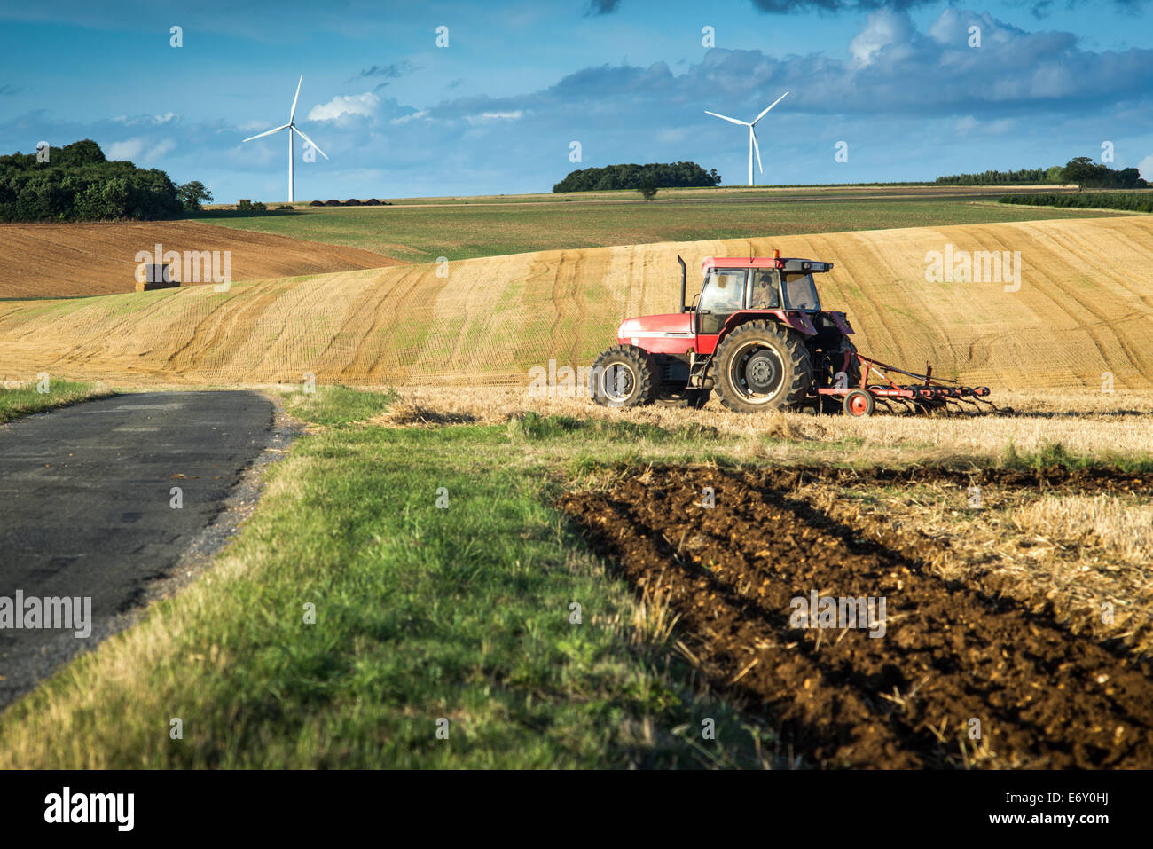 Tractor disking field hi-res stock photography and images - Alamy