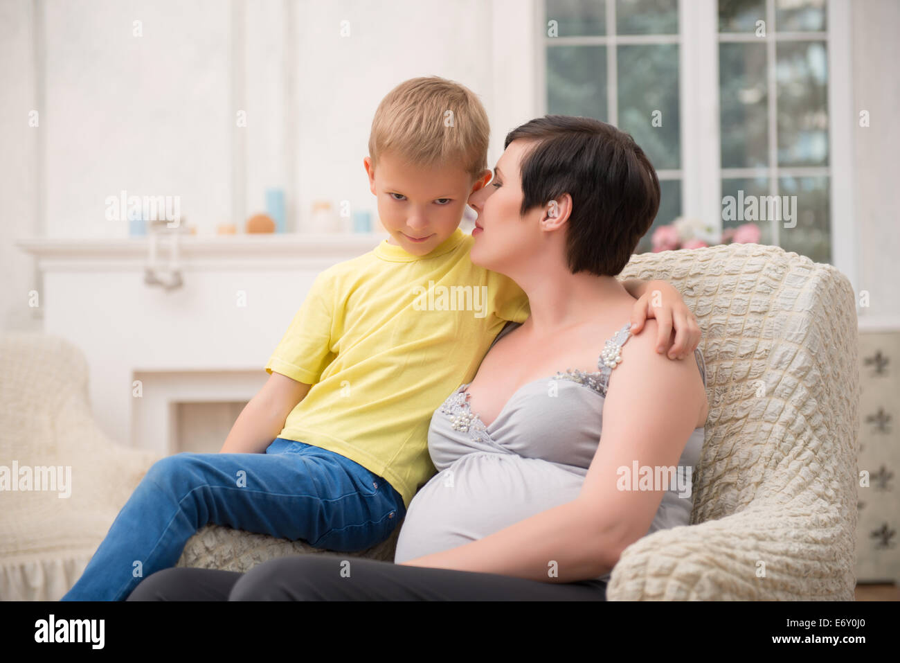 Pregnant woman expecting her baby Stock Photo - Alamy