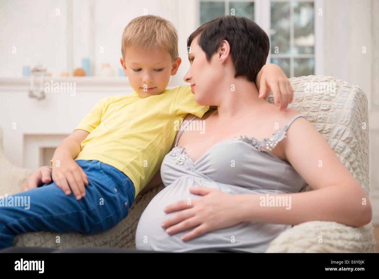 Pregnant woman expecting her baby Stock Photo - Alamy