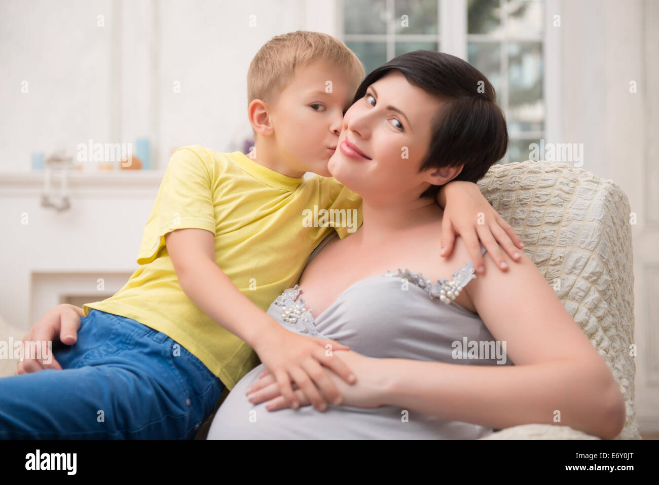 Pregnant woman expecting her baby Stock Photo - Alamy