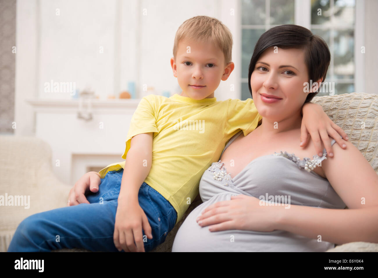 Pregnant woman expecting her baby Stock Photo - Alamy