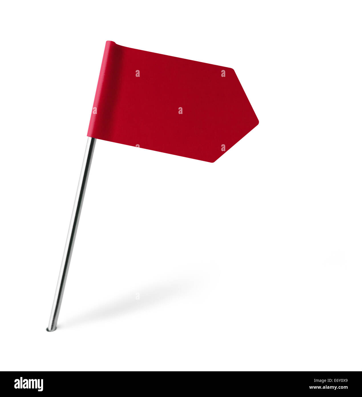 Red Sign Flag Isolated on White Background Stock Photo - Alamy