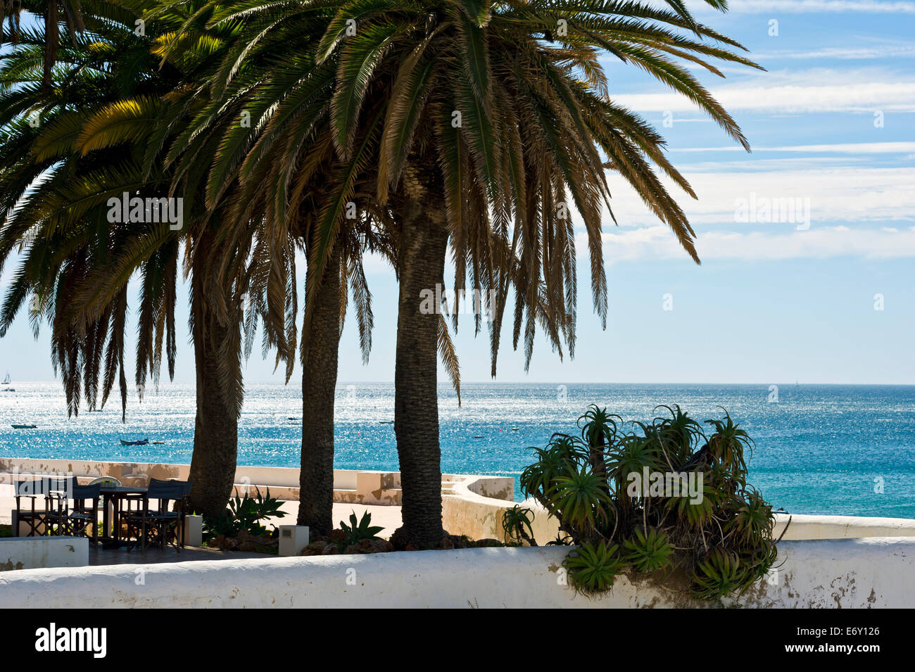 Seafront and beach at Armação De Pera Algarve Portugal Stock Photo - Alamy
