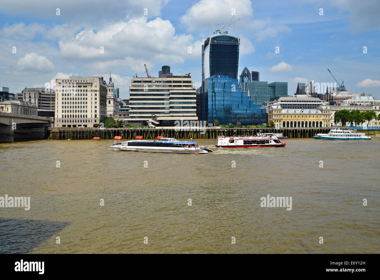 View of the City of London and the River Thames Stock Photo - Alamy