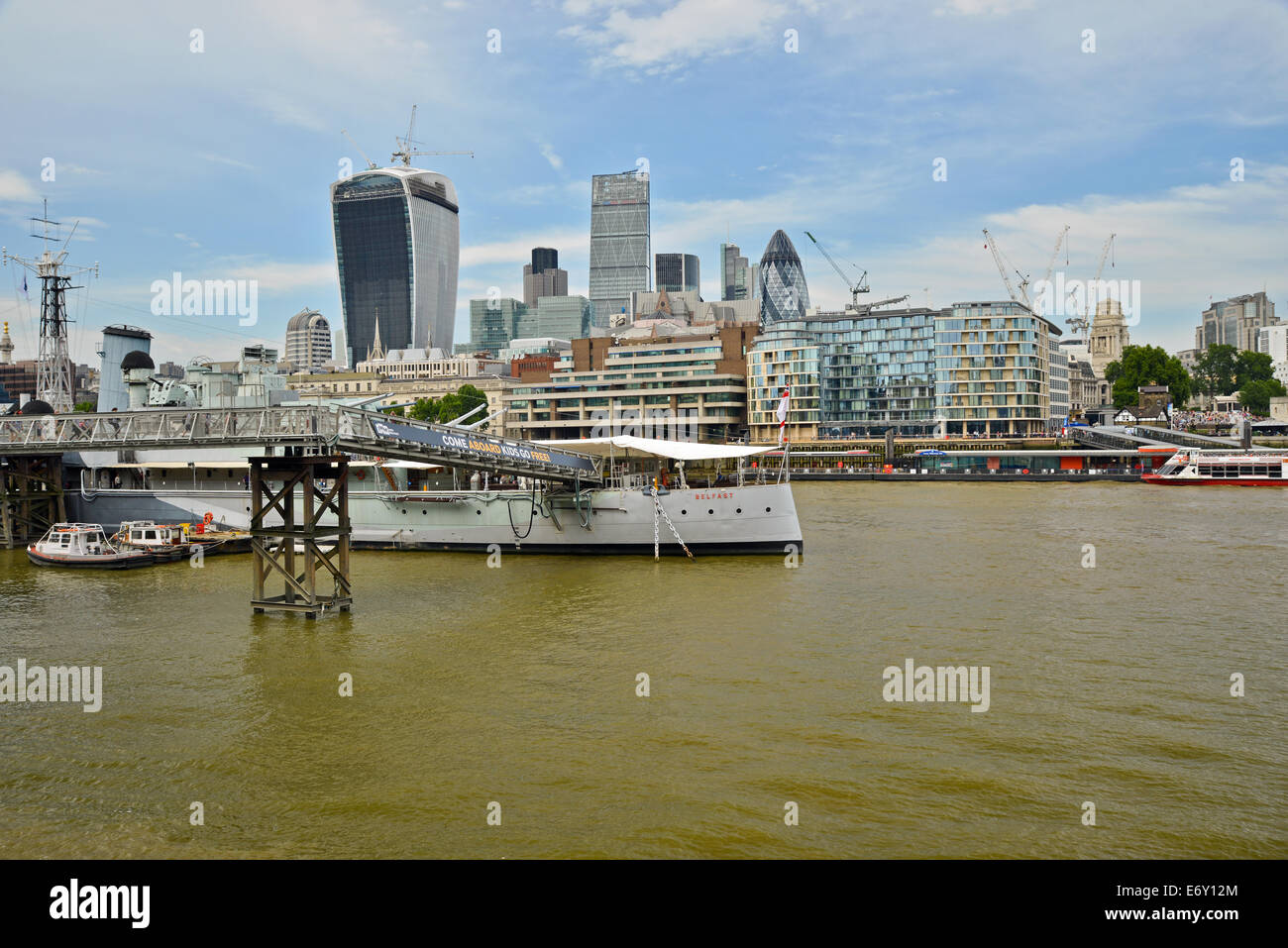 View of the City of London and the River Thames Stock Photo - Alamy