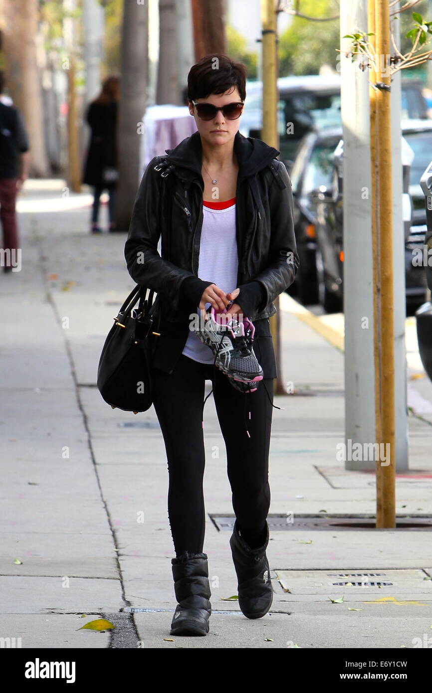 Jaimie Alexander seen leaving Rise Movement gym. Featuring: Jaimie ...