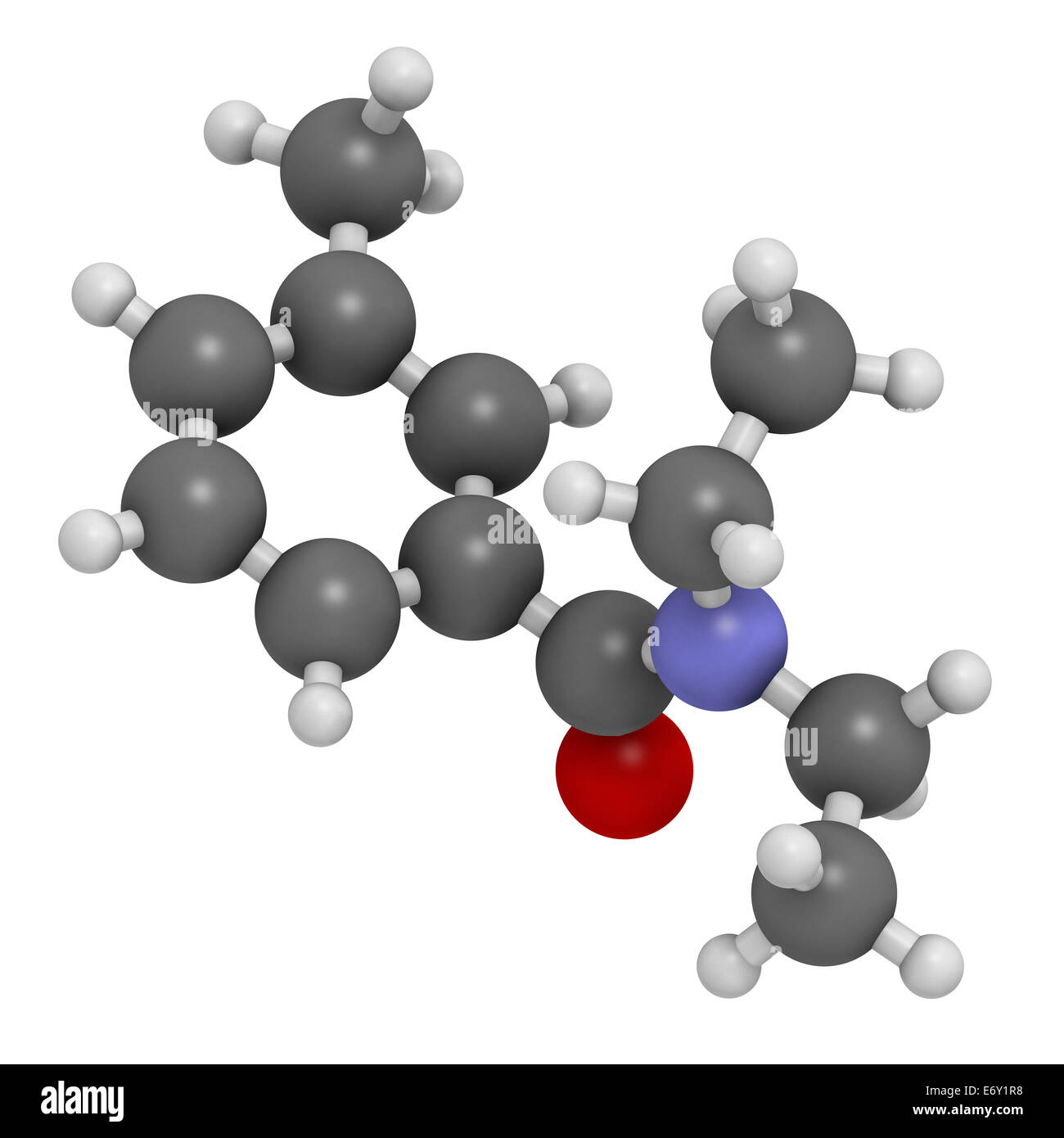 DEET insect repellent molecule. Used to protect against mosquitoes ...