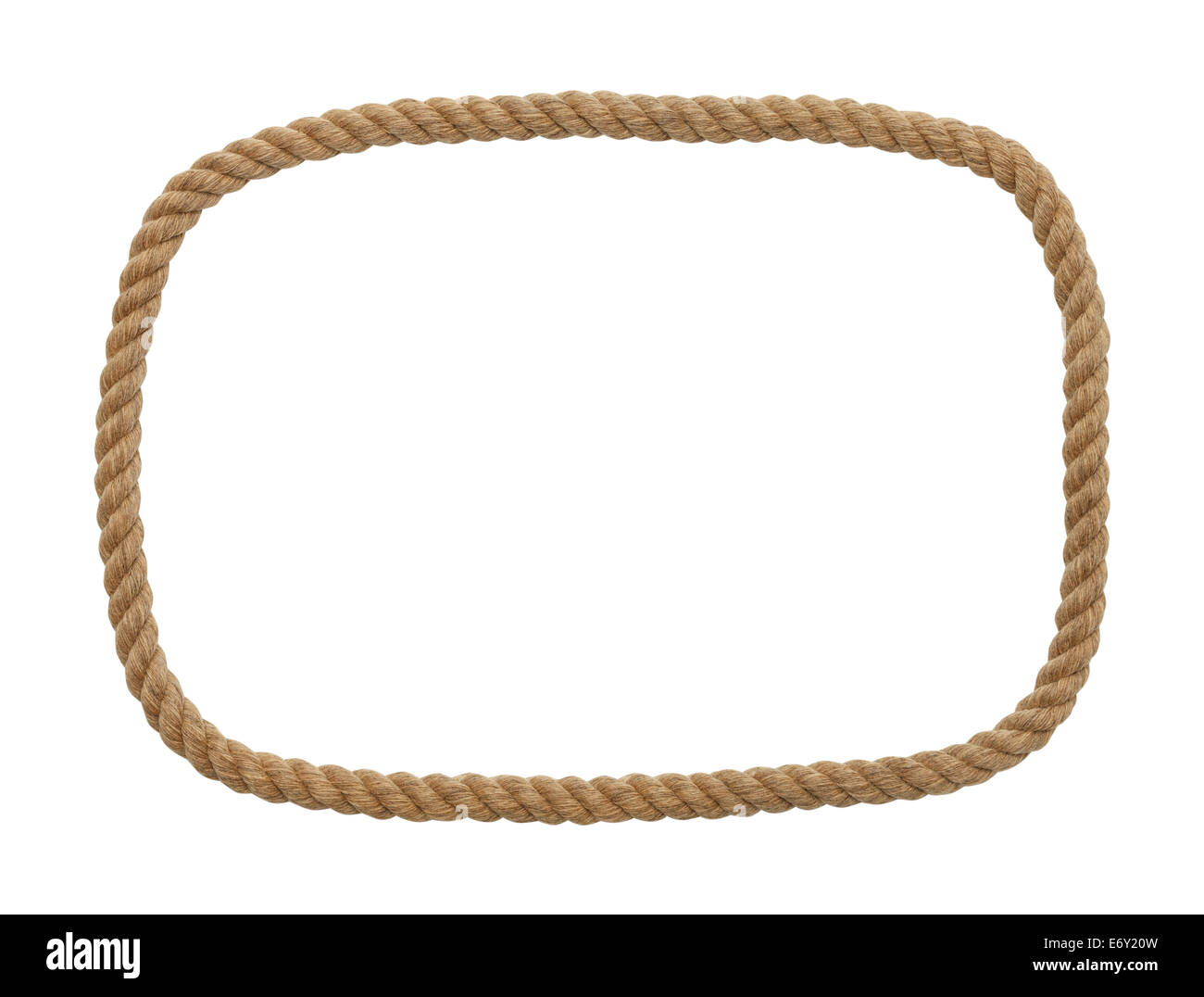 Brown Western Rope in a Rectangle Frame Shape Isolated on White ...