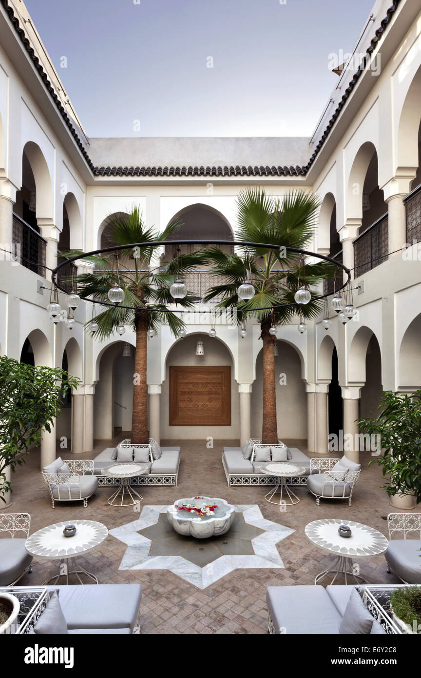 Courtyard, Riad Nashira, Marrakech, Morocco Stock Photo - Alamy