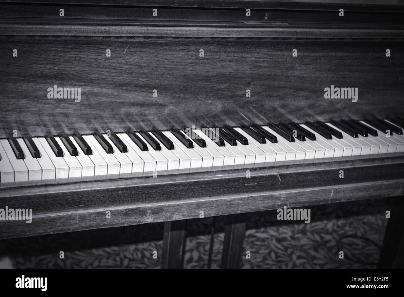 piano keys closeup monochrome Stock Photo - Alamy