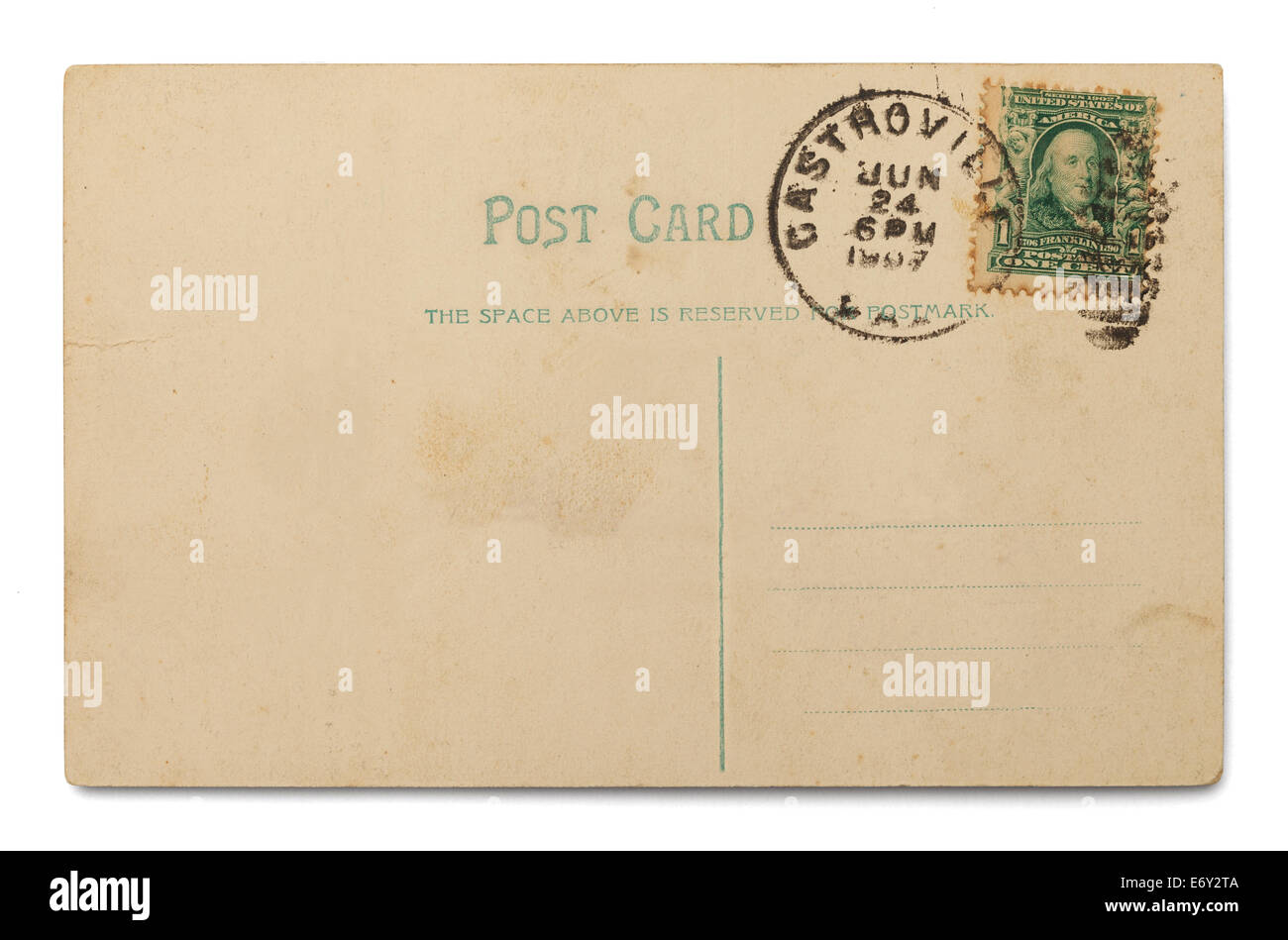 Old Unused Postcard Isolated on White Background Stock Photo - Alamy