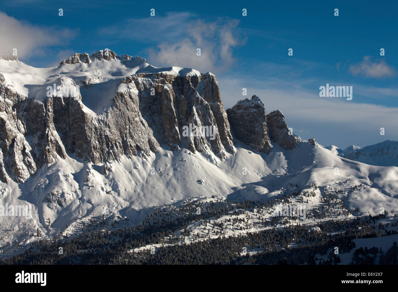 Cliff faces Gruppo del Sella Sella Gruppe Val Gardena Selva Dolomites ...