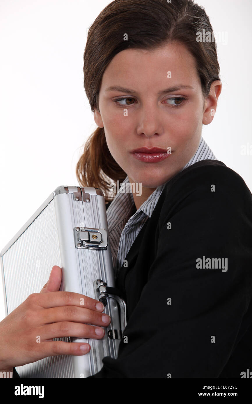 Woman clutching box hi-res stock photography and images - Alamy