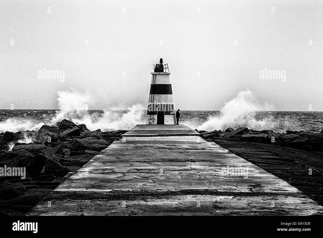 Waves Crashing By Lighthouse High Resolution Stock Photography and ...