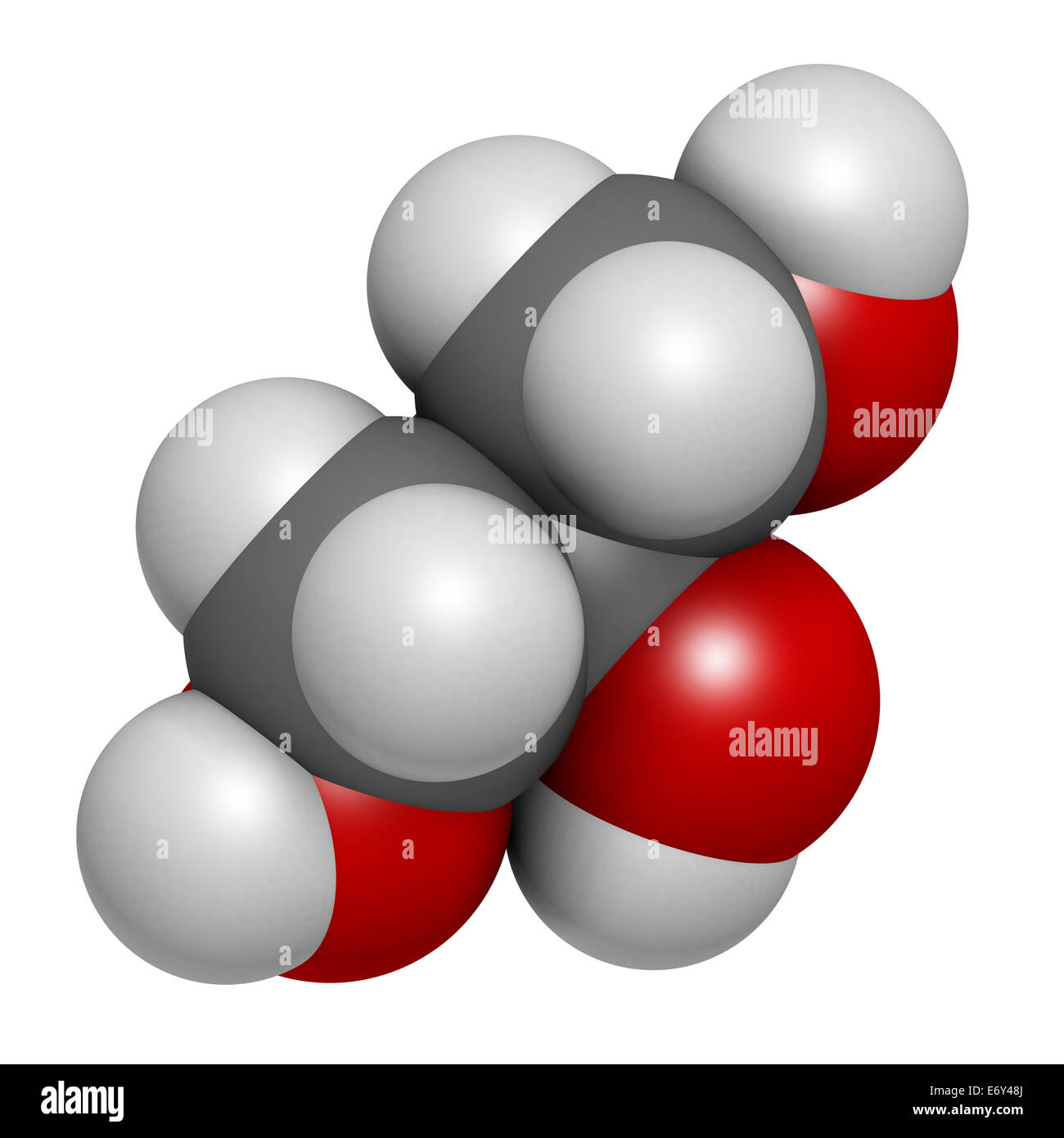 Glycerol (glycerin) molecule. Produced from fat and oil triglycerides ...