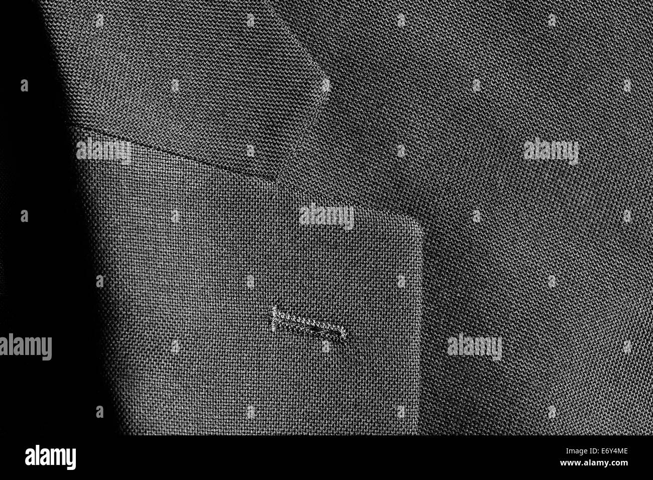 Detail closeup close-up of suit jacket lapel button hole fabric Stock ...