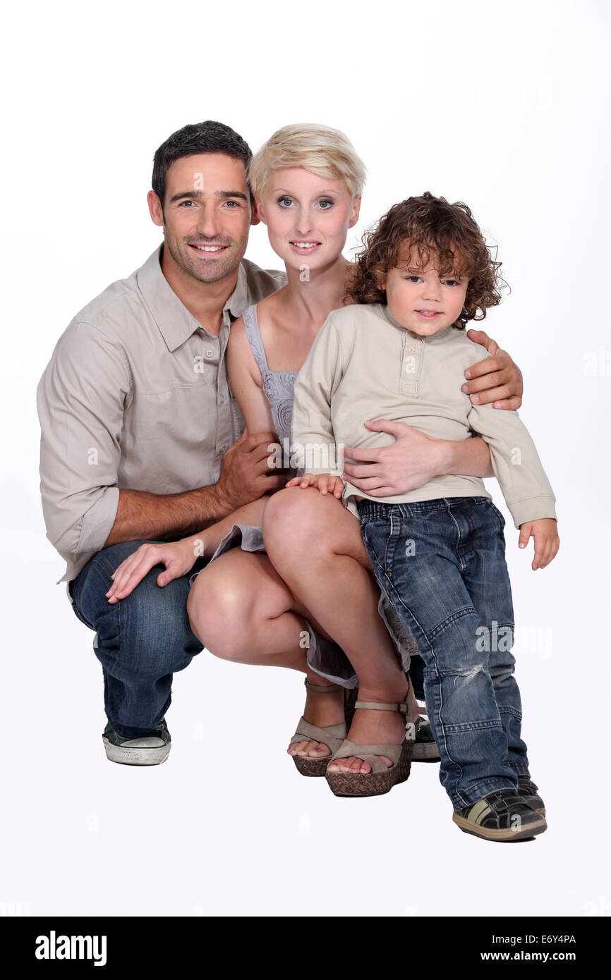 Portrait of parents with child Stock Photo - Alamy