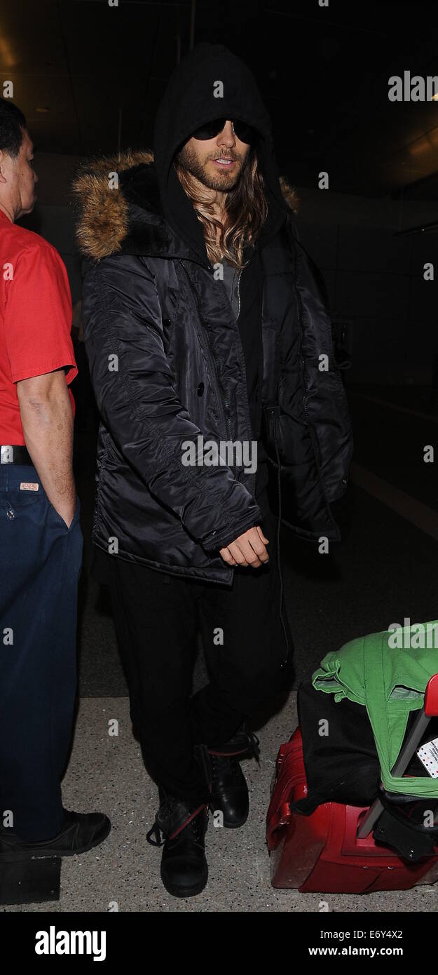 Jared Leto at Los Angeles International Airport (LAX) Featuring: Jared ...